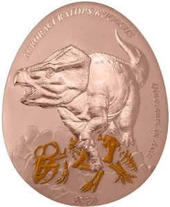 Coin: 20 Cents (Dinosaurs in Asia - Auroraceratops rugosus) (Samoa(2022 ...