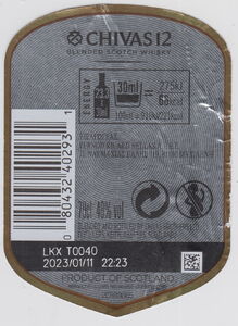 Drink Label: Chivas Regal, Aged 12 Years (Chivas Brothers Ltd ...