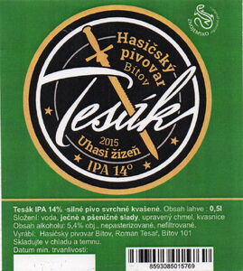 Drink Label: Ipa 14° (Hasicsky pivovar Bitov, Czech RepublicCol:CZ-BEER ...