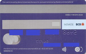 Bank Card: George (Banca Comerciala Romana, RomaniaCol:RO-MC-0436