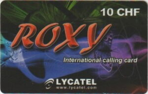 Telefonkarte: Roxy (Lycatel, Schweiz(Varia) Col:CH-LYC-VA-37A