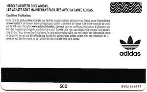 Gift Card: Adidas (Adidas, France(Logo) Col:FR-Adidas-SVG1831447
