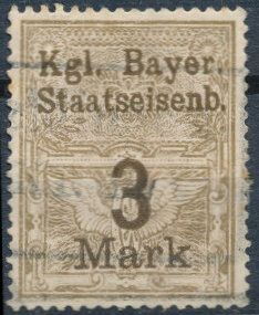 Stamp: Value on winged wheel (Germany, Imperial Era Private Post ...
