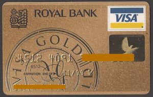 Bankkarte: RBC-VISA gold-1 (Royal Bank of Canada, KanadaCol:CA-VI-0026.01