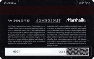 Gift Card: "Happy Birthday" (Winners-Homesense-Marshalls, Canada ...