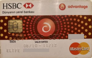 Bank Card: HSBC advantage (HSBC bank, Türkiye (Turkey)Col:TR-MC-0092.04