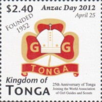 Stamp: Anzac Day - Founded 1952 (Tonga(Anzac Day (2012)) Yt:TO 1292,Sg ...