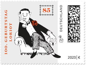 Briefmarke: Loriot Cartoon Character by Vicco von Bülow (Deutschland ...