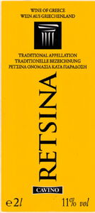 Drink Label: Retsina (CAVINO S.A., GreeceCol:GR-WINE-003437