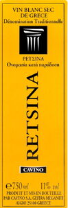 Drink Label: Retsina (CAVINO S.A., GreeceCol:GR-WINE-003438