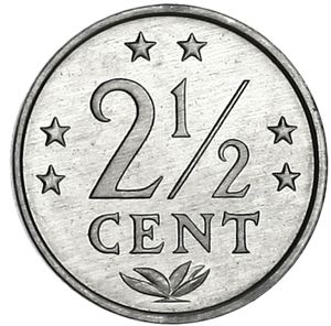 Coin: 2½ Cents (Netherlands Antilles(1980~Today - Queen Beatrix / King ...