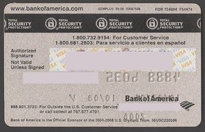 Bank Card: Bank of America Platinum 3 (Bank of America, United States ...