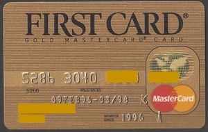 Bank Card: First Card Gold MC (FCC National Bank, United States of ...
