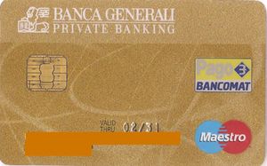 Tarjeta de Banco: Generali Maestro (Banca Generali, ItaliaCol:IT-MS-0023