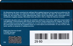 Gift Card: EDC (Esprit, Switzerland(edc) Col:CH-ESP-049