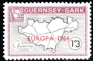 Stamp: Map of Guernsey (Guernsey, Sark: Private Post Offices(Guernsey ...