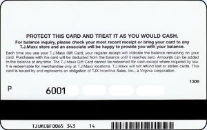 Gift Card: Cake (T.J.Maxx, United States of America(TJ-Maxx) Col:US ...