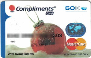 Gift Card: Compliments Card - Edenred BOK (MasterCard, Bulgaria(Edenred ...