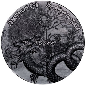 Coin: 18,888 CFA Francs (Scaled Dragon - Winter) (Chad(Numismatic ...