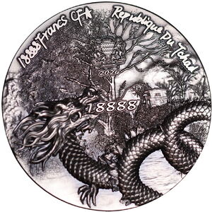 Coin: 18,888 CFA Francs (Scaled Dragon - Spring) (Chad(Numismatic ...