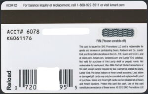 Gift Card: Congratulations (Kmart and Sears, United States of America ...