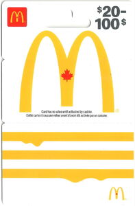 Cartão de Presente: Dripping Yellow Lines (McDonald's, Canadá(McDonald ...