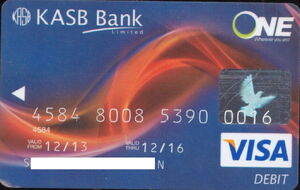 Bankkarte: KASB Bank - One (KASB Bank Limited, PakistanCol:PK-VI-0093