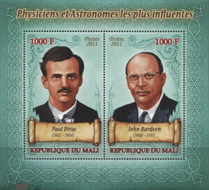 Stamp: Physicists and Astronomers Dirac and Bardeen (Mali: Illegal ...