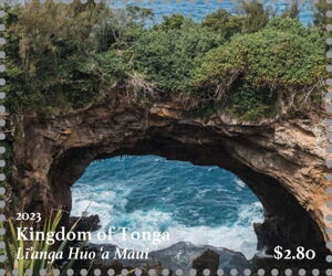 Stamp: Lianga Huo'a Maui (Tonga(Heritage Sites of Tonga (2023)) Col:TO ...