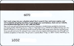 Gift Card: Buffalo (Buffalo Wild Wings, United States of America ...