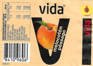 Drink Label: Vida Melocotón (Schweppes S.A., SpainCol:ES-JUICE-000016 🏷️