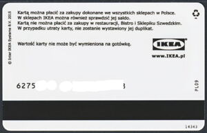 Gift Card: Refund card (Ikea, Poland(Ikea) Col:PL-Ikea-042-15