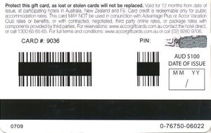 Presentkort: Best Wishes - Happy Birthday (Accor, Australien(Accor) Col ...