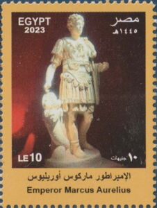 Stamp: Statue of Marcus Aurelius (Egypt(Reopening of Greco-Roman Museum ...