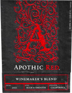 Drink Label: Apothic Red California Winemaker's Blend (Apothic Wines ...