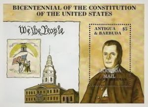 Stamp: Bicentennial of the Constitution of the United States - Optd ...