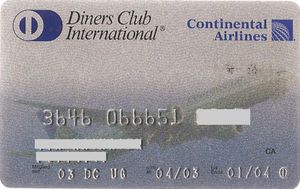 Tarjeta de Banco: Diners Club - Continental Airlines (Diners ...