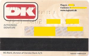 Bank Card: BG Bank Visa (BG Bank, DenmarkCol:DK-VI-0003