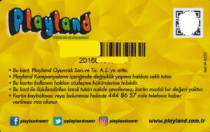 Functional Card: Playland (Games Centers, Amusement Parks, Türkiye ...