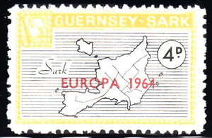 Stamp: Map of Sark (Guernsey, Sark: Private Post Offices(Guernsey ...