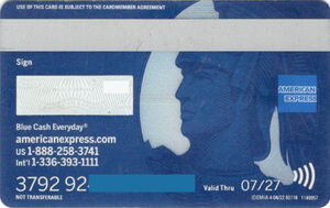 Bank Card: American Express - Blue Cash Everyday-04-22 (American ...