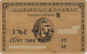 Bank Card: American Express - Standard Chartered Gold 11-06 (Standard ...