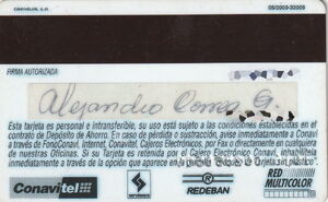 Tarjeta de Banco: Tarjeta Conavi (Conavi, ColombiaCol:CO-CR-0005