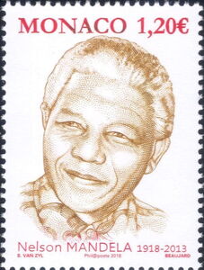 Stamp: Birth Centenary of Nelson Mandela (MonacoMi:MC 3413,Yt:MC 3154 ...