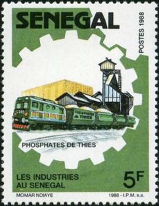 Stamp: Thies Phosphate Mines (Senegal) (Senegal Industries) Mi:SN 988 ...