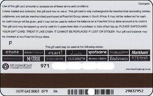Gift Card: Markham (Foschini Group Stores, South Africa(Foschini Group ...
