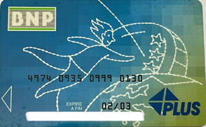 Bank Card: BNP Plus (Banque Nationale De Paris, FranceCol:FR-VI-0034.03