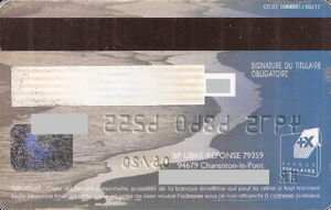 Cartões de bancos: Carte Blue Visa (Banque Populaire, FrançaCol:FR-VI-0182