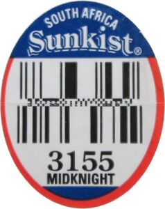 Fruit Sticker: Sunkist (South AfricaCol:ZA-FR-00064