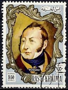 Stamp: Gioacchino Rossini (1792-1868) (Ras al Khaimah(Composers) Mi:RK ...